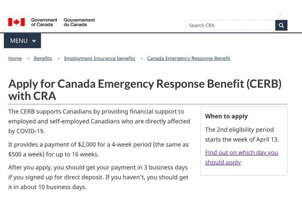 일부 캐나다인들 6월달에 CERB를 일부만 수령 | Hanca.com